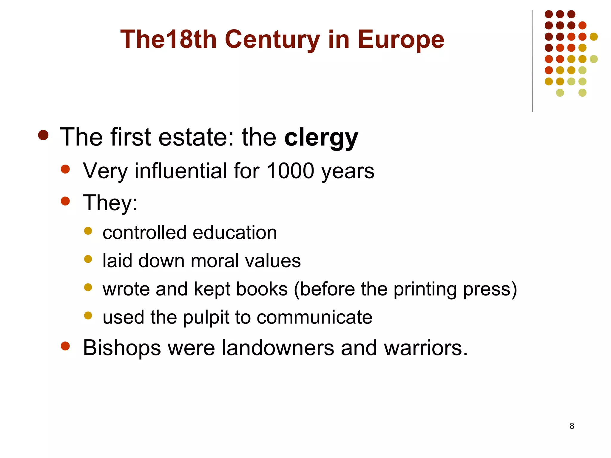 Unit 1 - The 18th Century in Europe | PDF