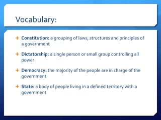 Unit 1 Principles of Government | PPTX
