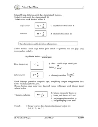 Unit 1 prinsip dasar listrik | PDF