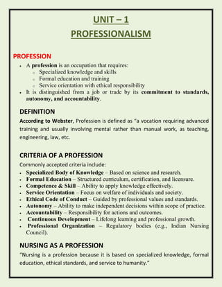 UNIT 1 - PROFESSIONALISM - FULL NOTES.pdf