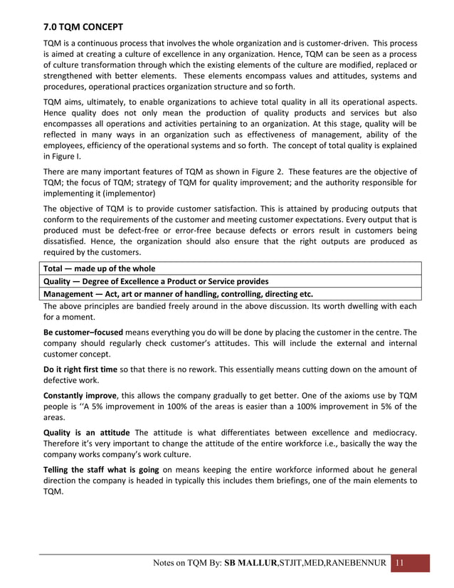 Unit 1. quality, total quality, tqm | PDF | Business | Business and Finance