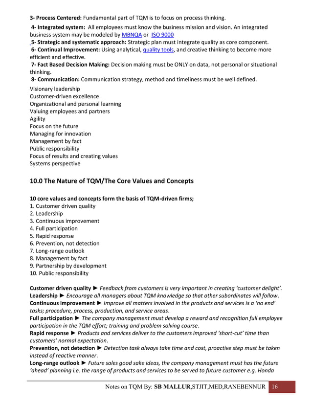 Unit 1. quality, total quality, tqm | PDF | Business | Business and Finance