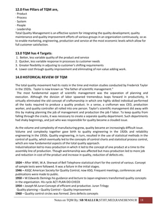 Unit 1. quality, total quality, tqm | PDF