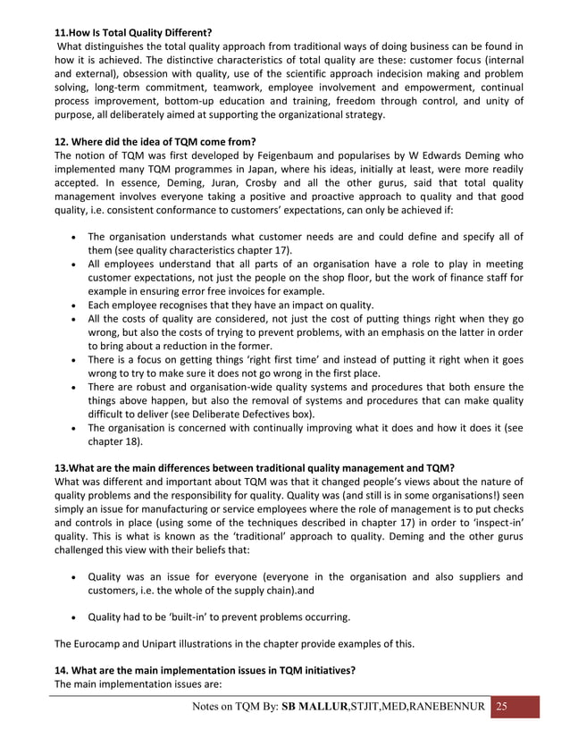 Unit 1. quality, total quality, tqm | PDF | Business | Business and Finance