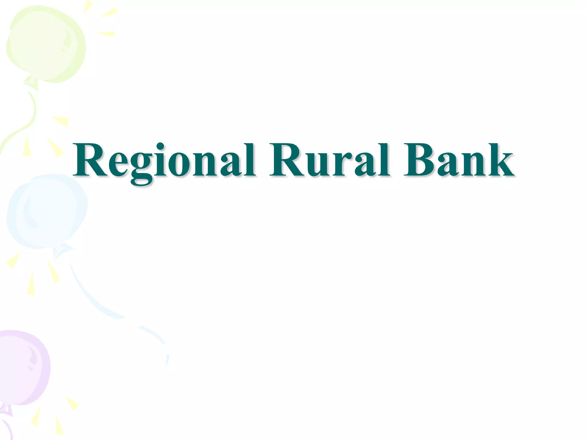 Unit 1 regional rural banks | PPT