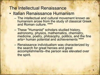 Unit 1 renaissance- power point notes | PPT