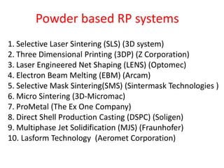 Rp Rapid prototyping | PPT