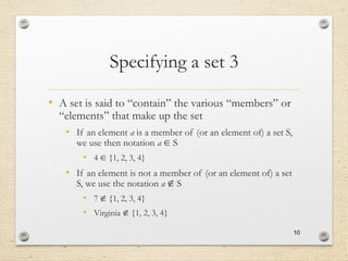 Theory of the sets and Venn diagram-grade 9 math | PPT