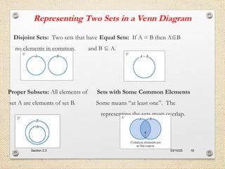 Theory of the sets and Venn diagram-grade 9 math | PPT