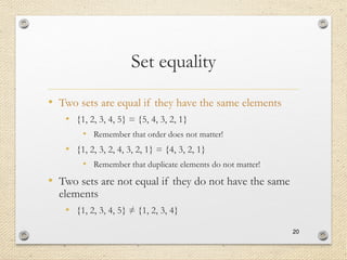 Theory of the sets and Venn diagram-grade 9 math | PPT