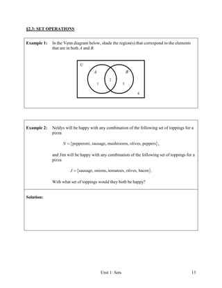 Unit 1 sets lecture notes | PDF