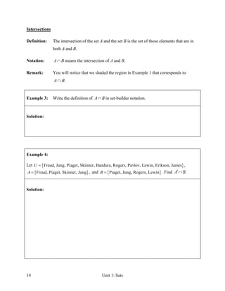 Unit 1 sets lecture notes | PDF