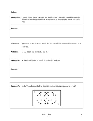 Unit 1 sets lecture notes | PDF