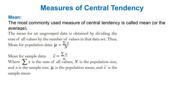 Unit 1 - Statistics (Part 1).pptx | College Education | Education