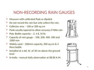 UNIT 1 - SURFACE WATER- Hydrological cycle, Rainfall and rain gauges | PPTX