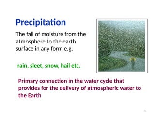 UNIT 1 - SURFACE WATER- Hydrological cycle, Rainfall and rain gauges | PPTX