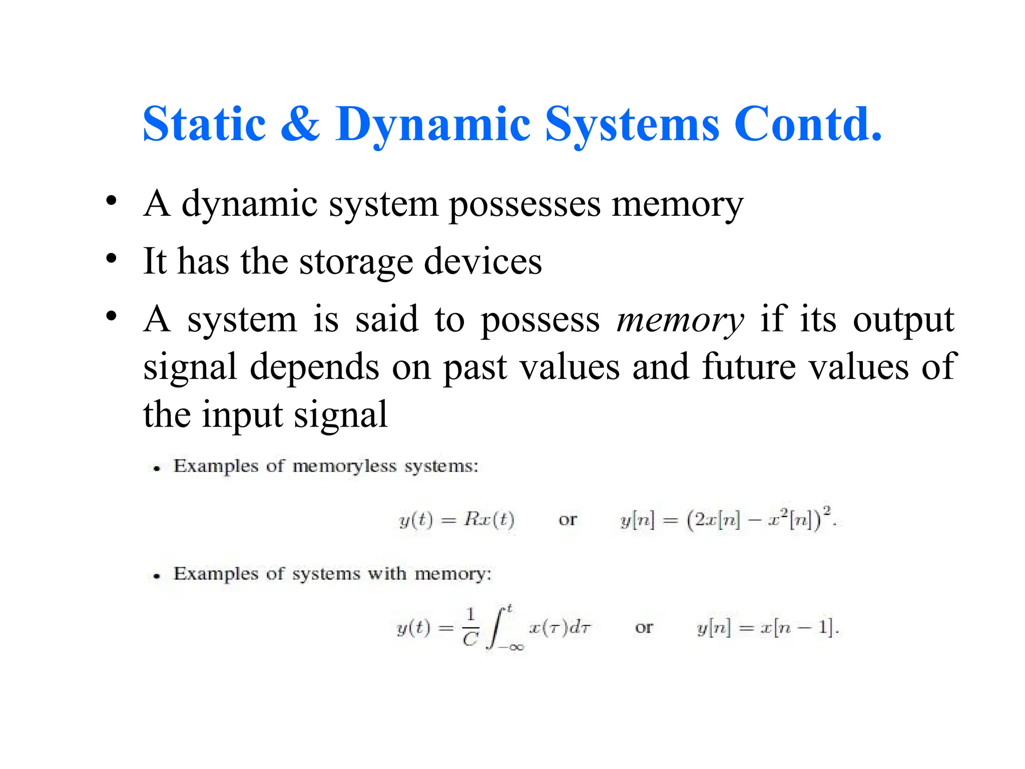 classification of continuous time and discrete time system | PPT