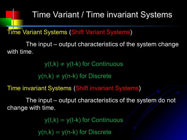 classification of continuous time and discrete time system | PPT