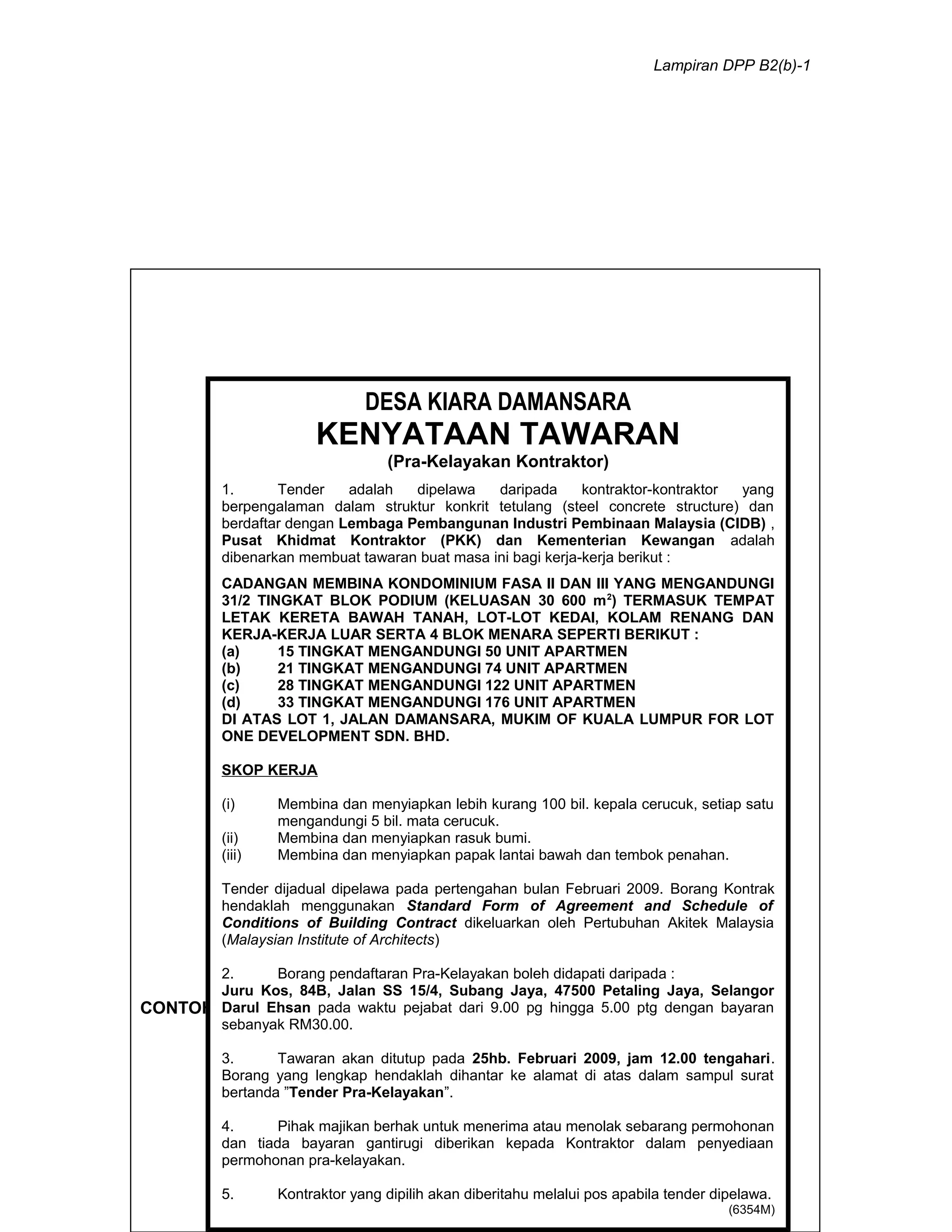 Unit 1 tender 1.1 | DOC