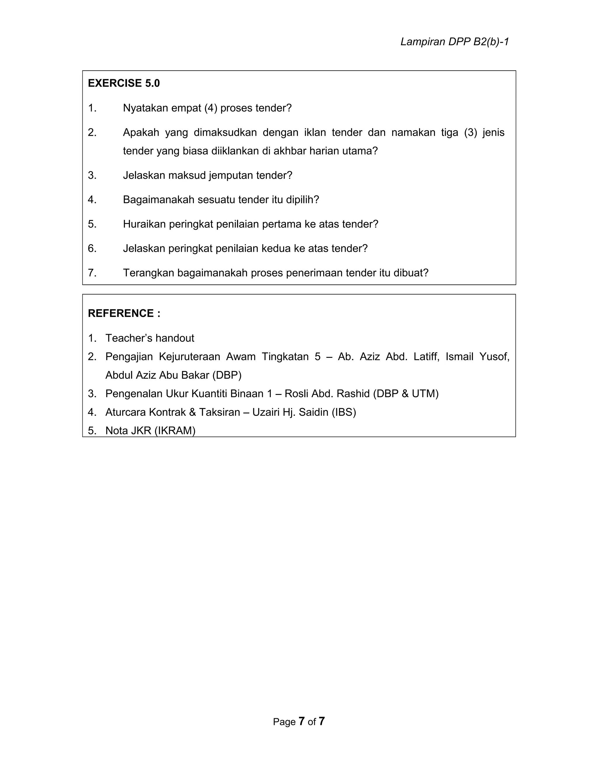 Unit 1 tender 1.4-1.5 | DOC