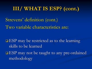 THE BEGINNING AND DEVELOPMENT OF ESP.ppt