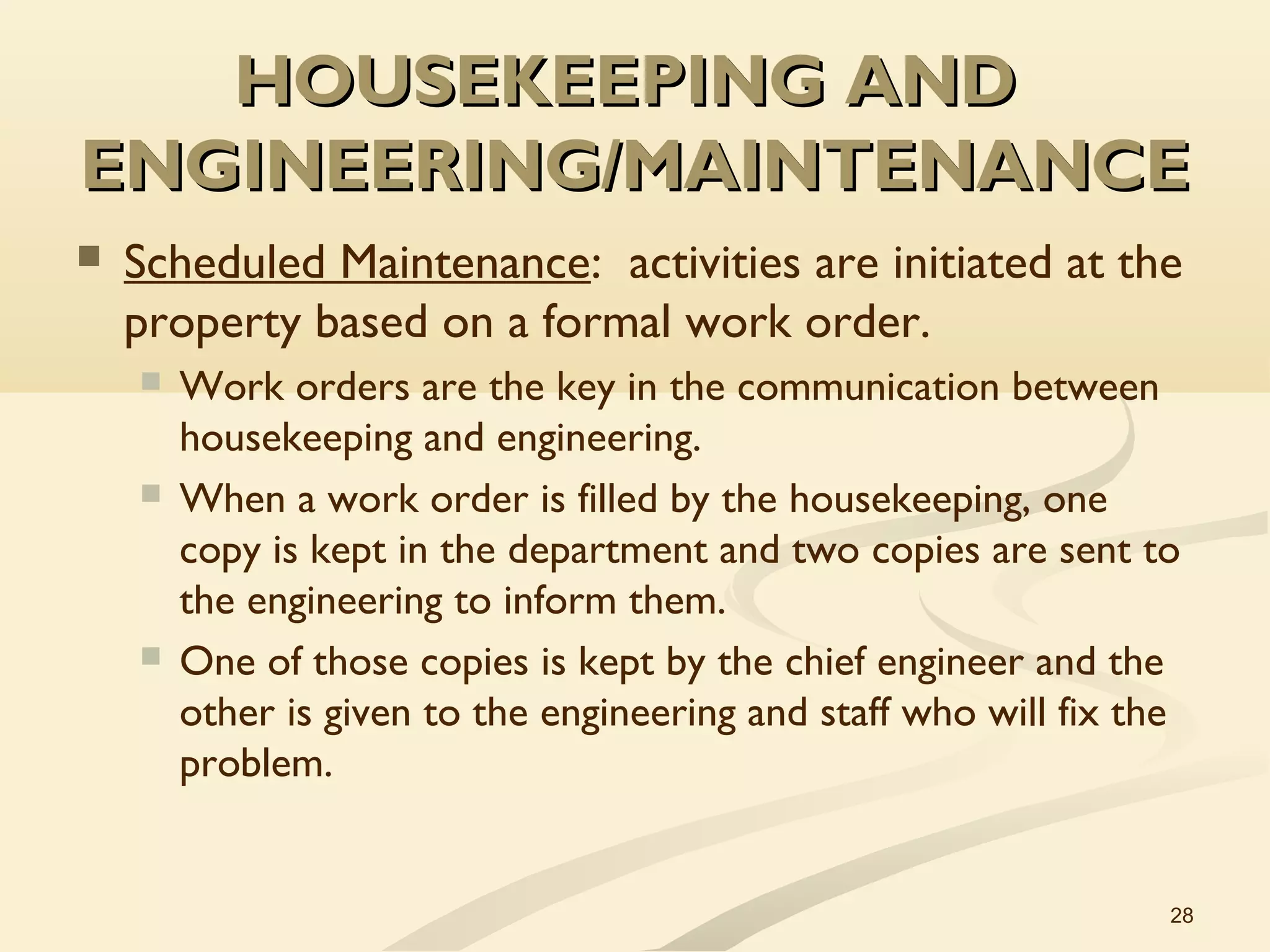 Unit 1 the role of housekeeping in hospitality operations | PPT