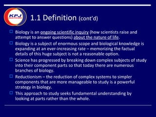 Unit 1 the science of biology | PPT