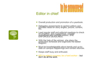 Unit 1 The Yearbook & Yearbook Staff | PPT