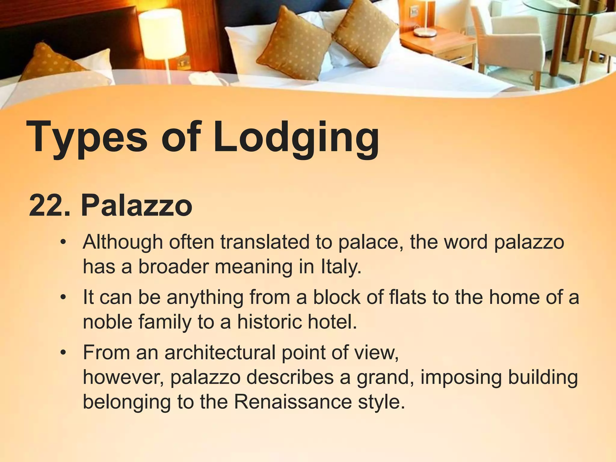 Unit 1 - Topic 2 - Categories of Lodging Establishments.pptx
