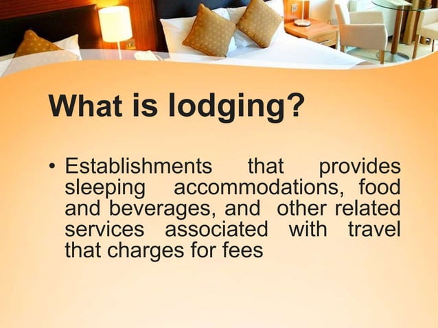 Unit 1 - Topic 2 - Categories of Lodging Establishments.pptx | Bed ...