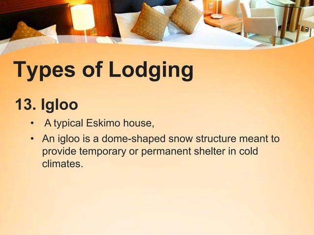 Unit 1 - Topic 2 - Categories of Lodging Establishments.pptx | Bed ...