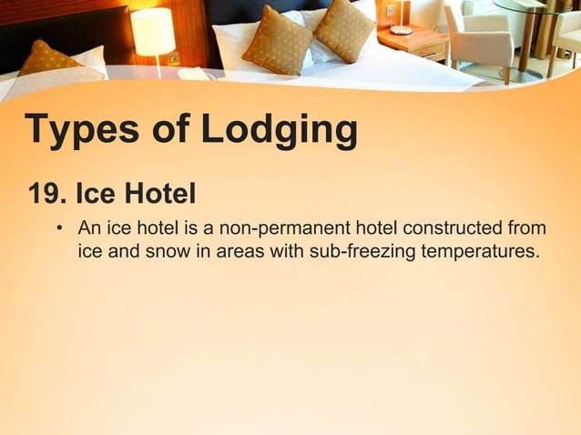 Unit 1 - Topic 2 - Categories of Lodging Establishments.pptx | Bed ...