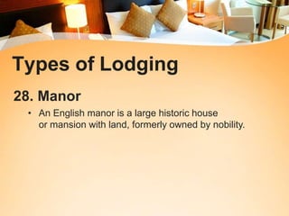 Unit 1 - Topic 2 - Categories of Lodging Establishments.pptx