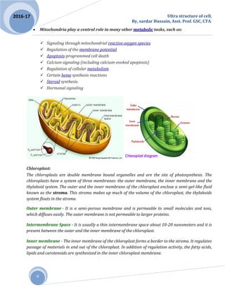 module 2: ultra structure of cell | PDF