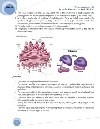 module 2: ultra structure of cell | PDF