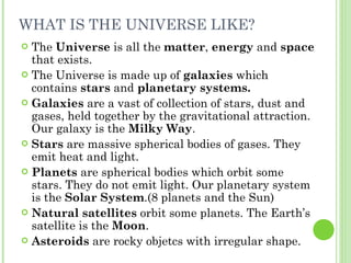 Unit 1 The Universe | PPT