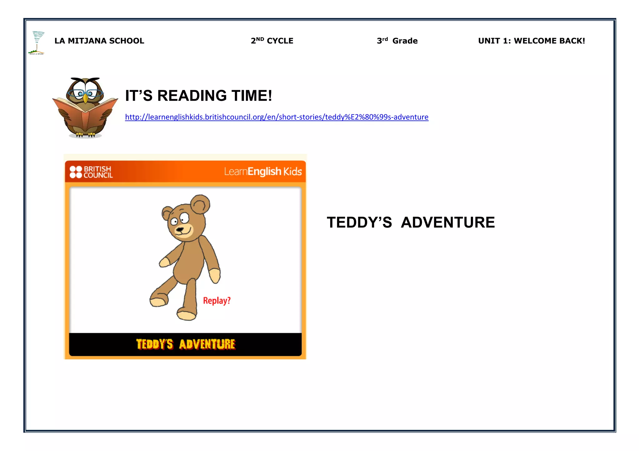 3rd Grade Unit 1 | PDF