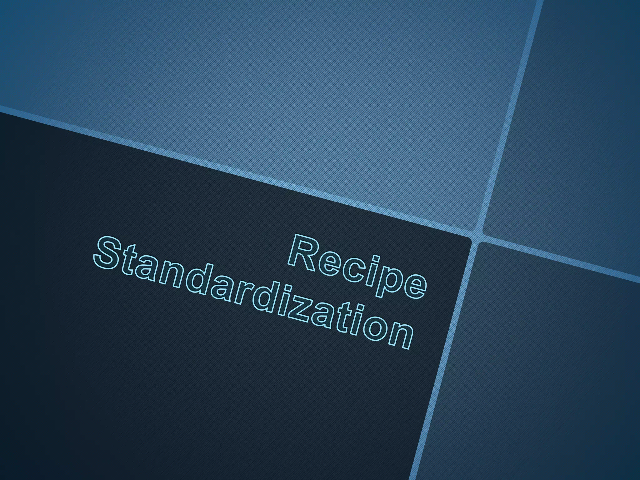 Recipe Development & Standardization | PPTX