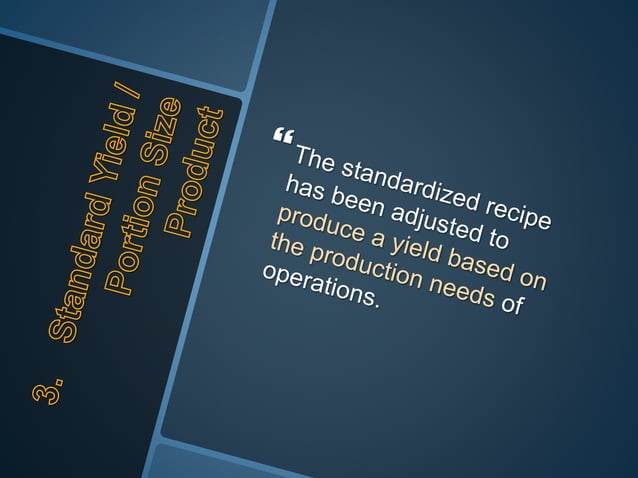 Recipe Development & Standardization | PPTX | Cooking | Food & Drink