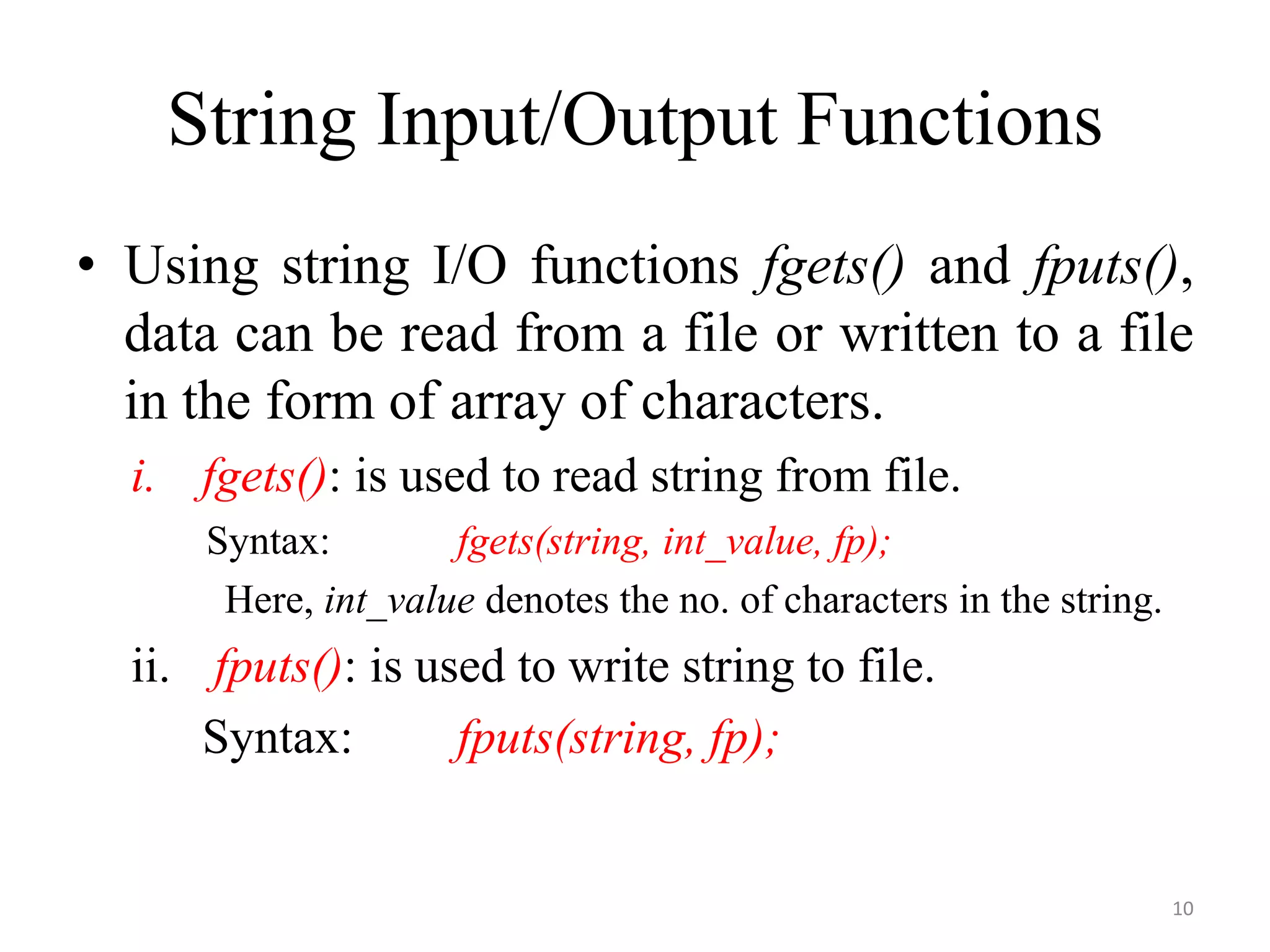 File handling in C | PPTX