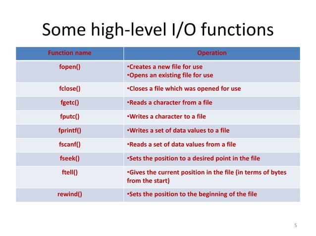 File handling in C | PPTX | Programming Languages | Computing