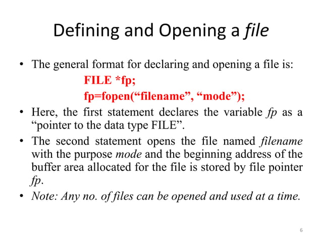 File handling in C | PPTX | Programming Languages | Computing