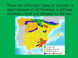 Unit 10: Spanish climates | PPT | Weather | Science