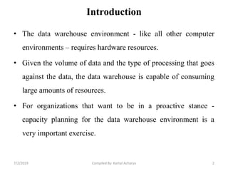 Capacity Planning of Data Warehousing | PPTX