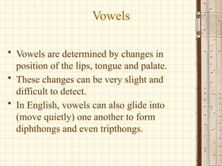 Complex vowels in English Phonetics IPA class | PPTX