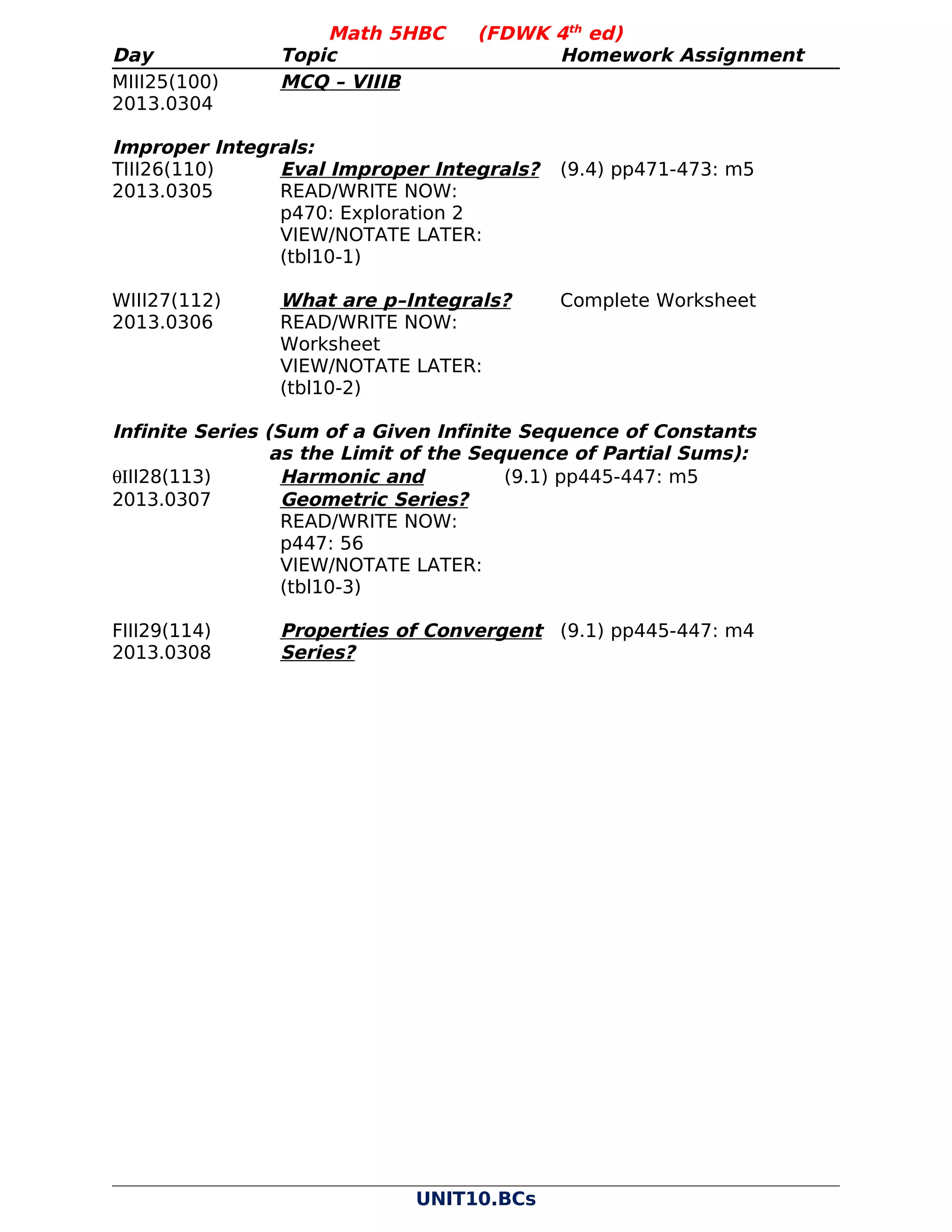 5HBC2012 Unit10 Assignments! | PDF