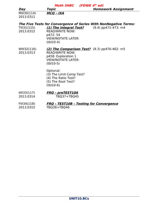 5HBC2012 Unit10 Assignments! | PDF
