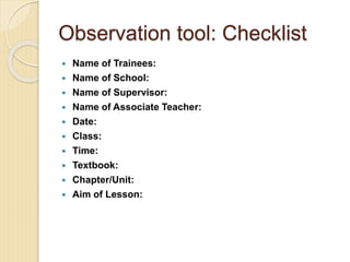 Unit 10- Classroom Observation.ppt