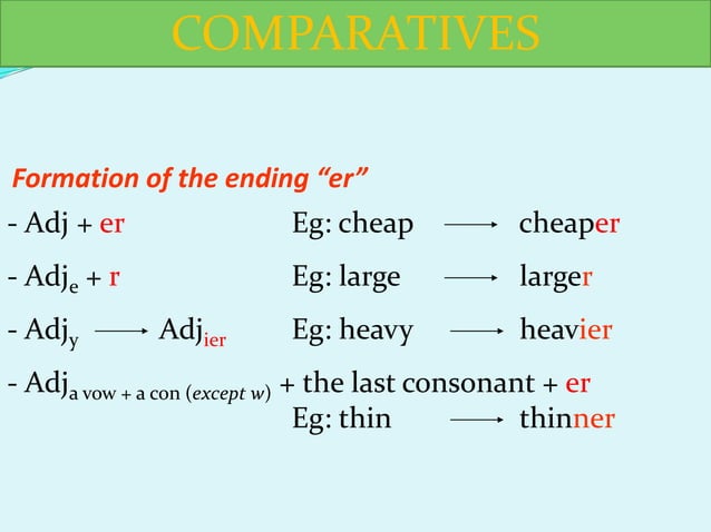 Unit 10 comparatives | PPT