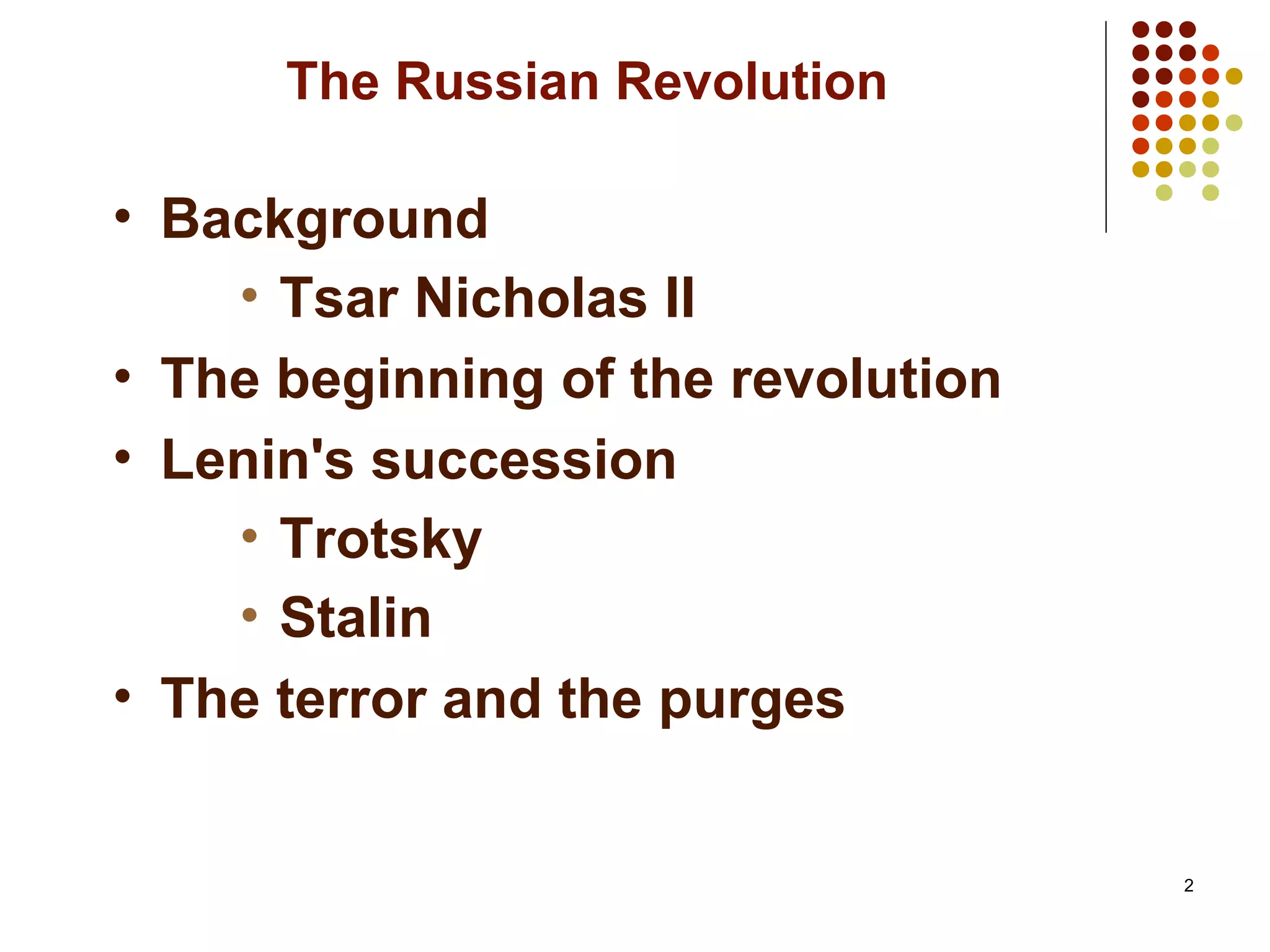 Unit 10 - The Russian Revolution | PPT